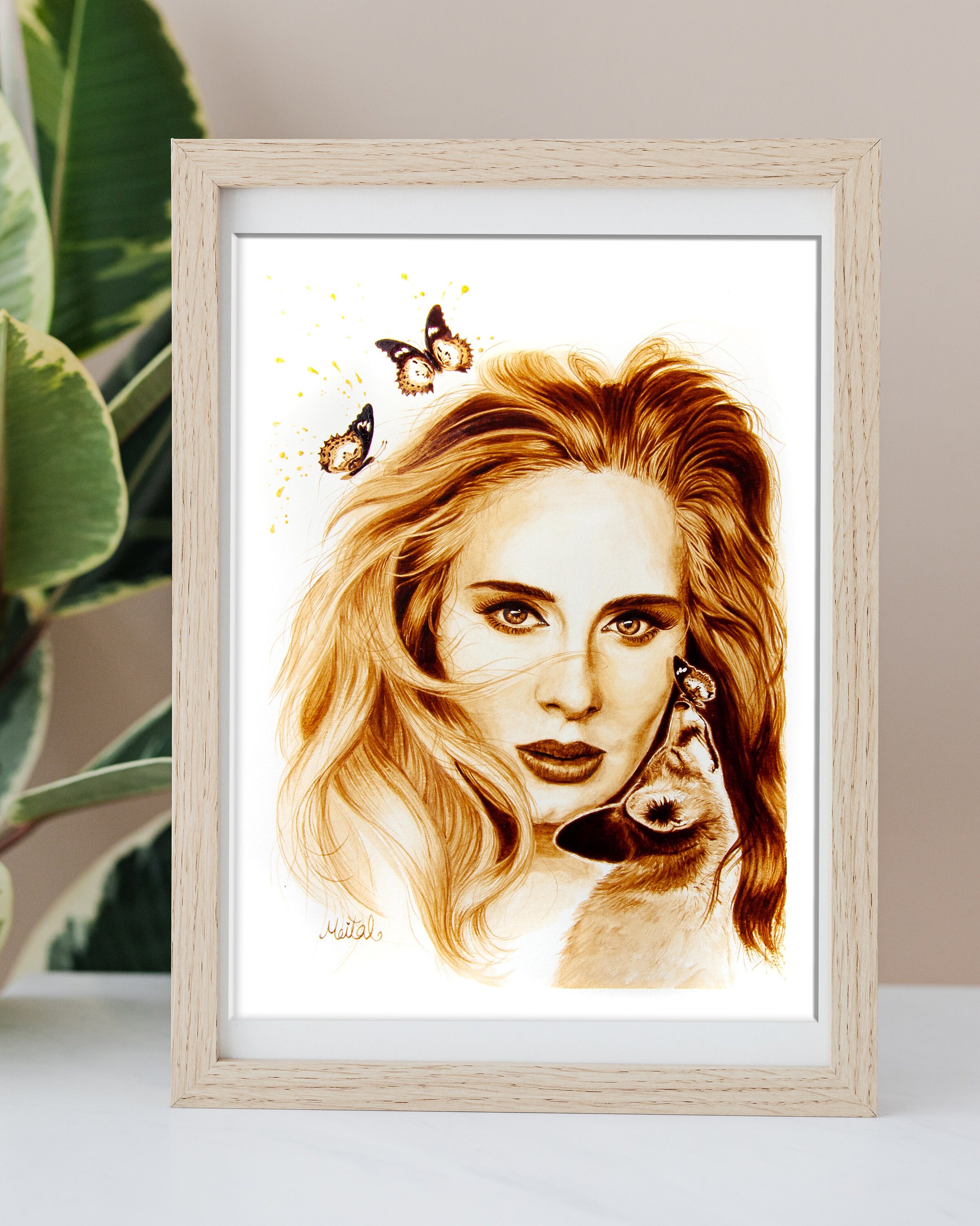 Adele Art Adele Poster Coffee Painting Celebrity Wall Art - Etsy