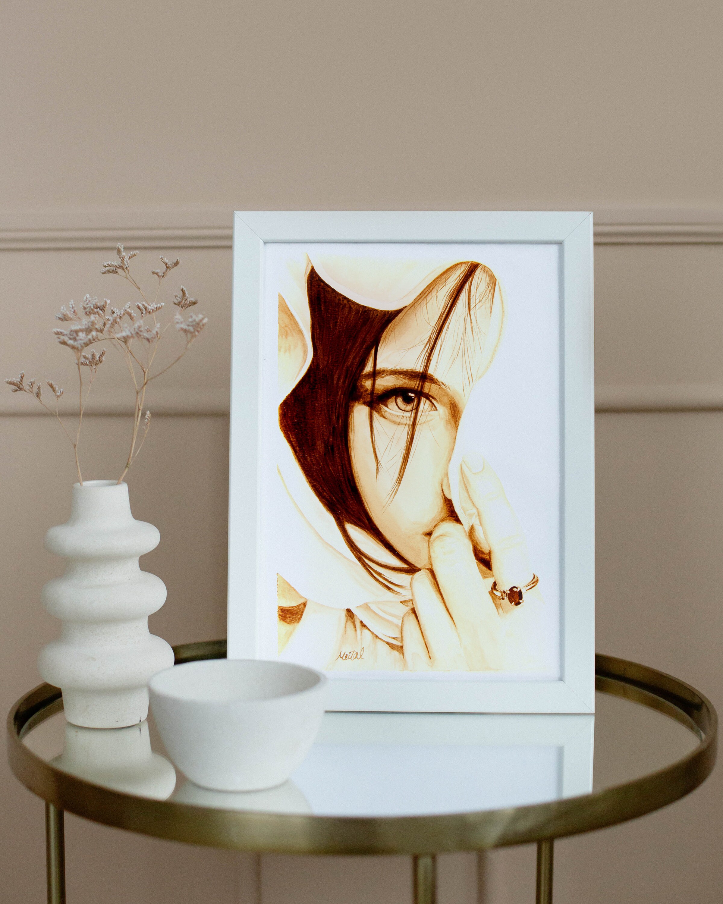 Coffee Fortune Teller, Coffee Painting, Coffee Poster, Mystic Art ...