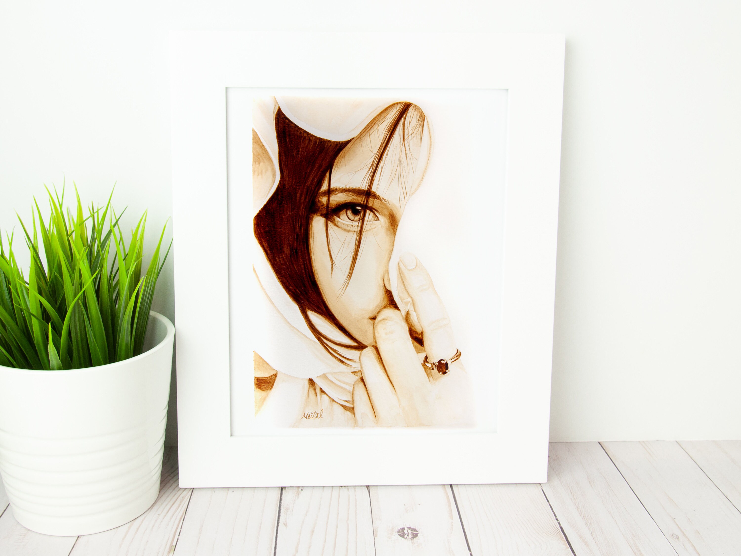 Coffee Fortune Teller, Coffee Painting, Coffee Poster, Mystic Art ...