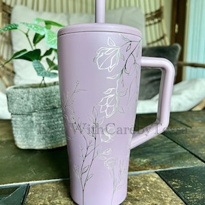 Engraved Floral Brumate ERA Tumbler: 30oz Leakproof Stainless Steel ...