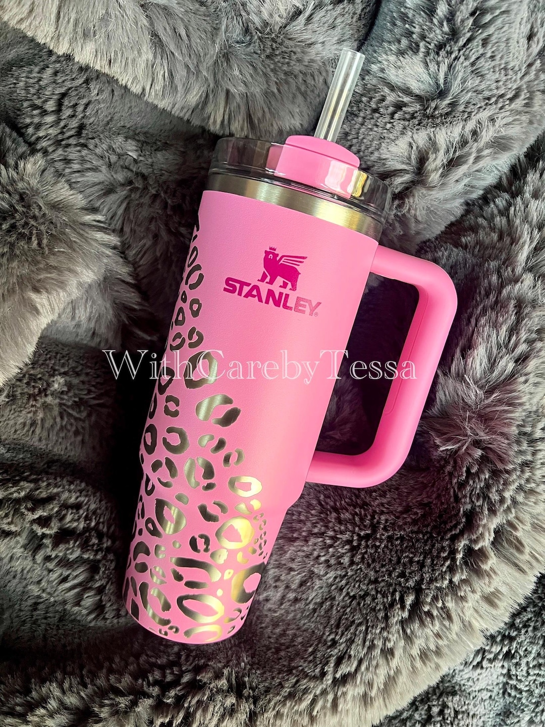 Hand-drawn Leopard Print Twist Design Engraved on Stainless Steel ...