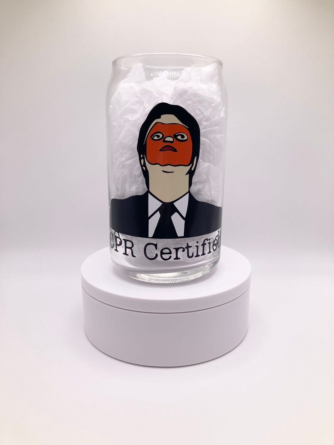 CPR Certified the Office – 16 Oz Beer Can Glass | the Office Inspired ...