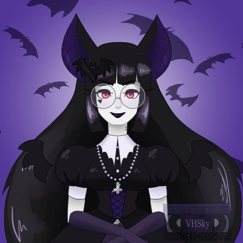 Premade Gothic Bat Vtuber ready to Rig - Etsy Australia