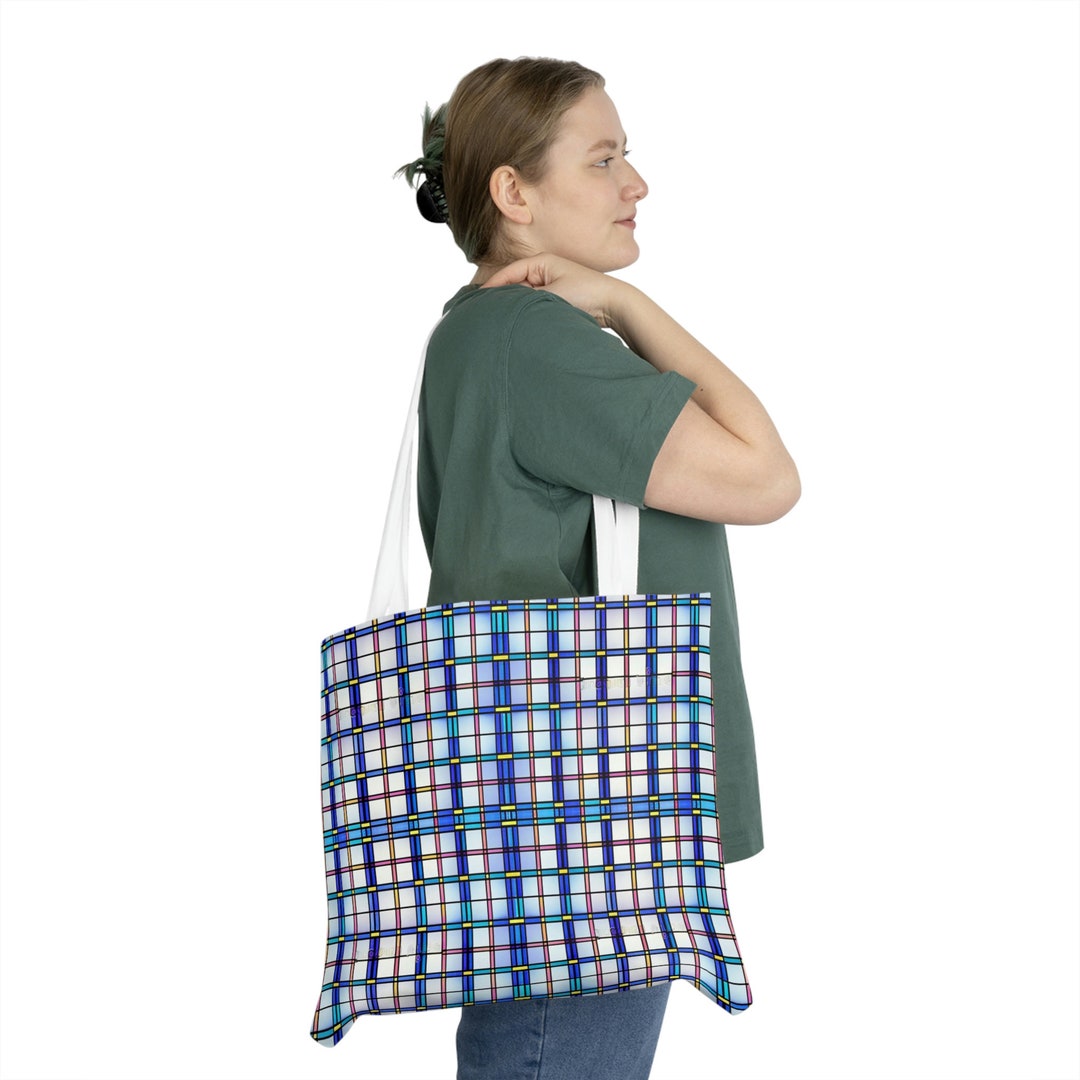 3D Cuboid in Stained Glass Style Shoulder Tote Bag - Etsy