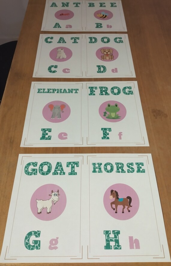 Digital Download Alphabet Flash Cards for Children | Etsy