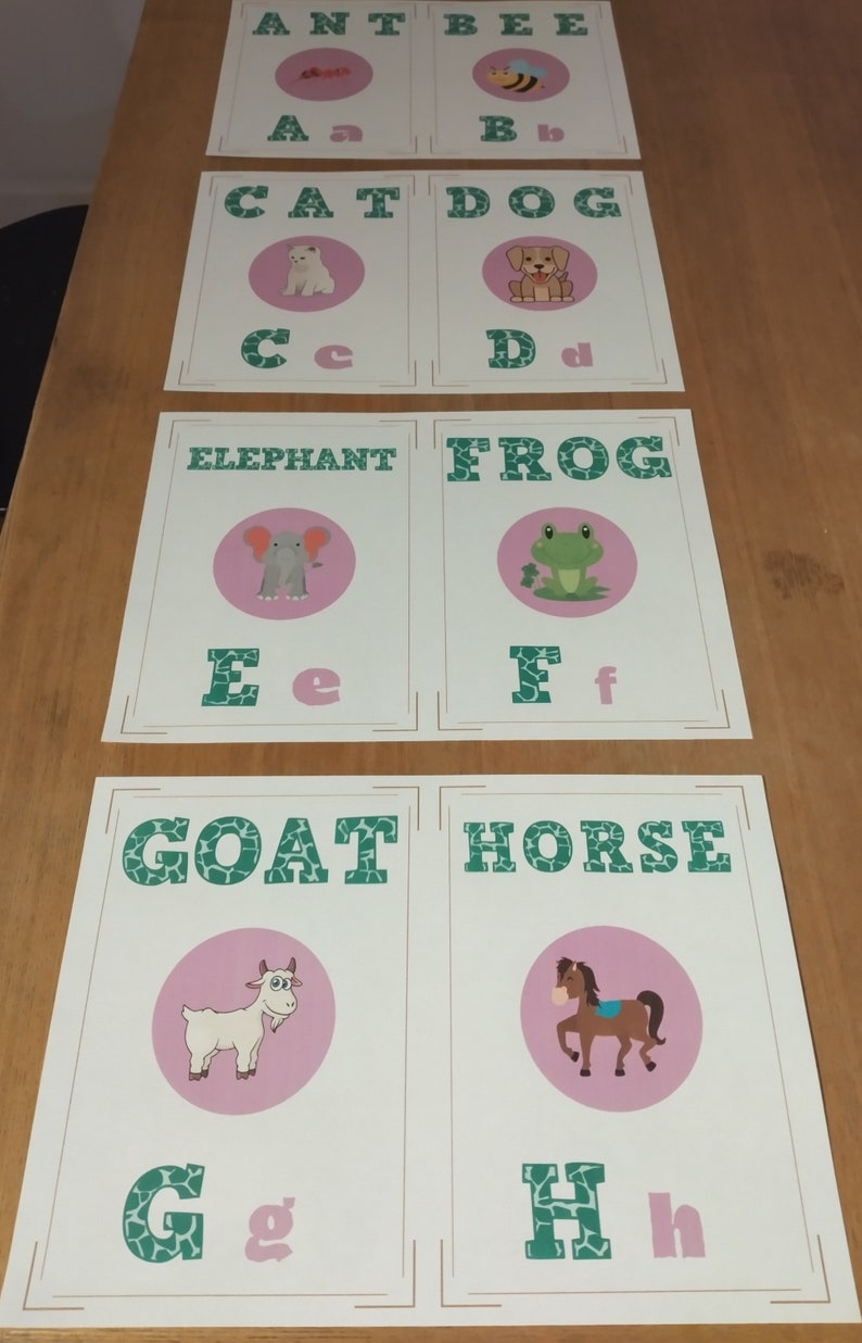 Digital Download Alphabet Flash Cards for Children - Etsy