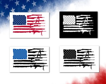 Rifle American Flag - Etsy