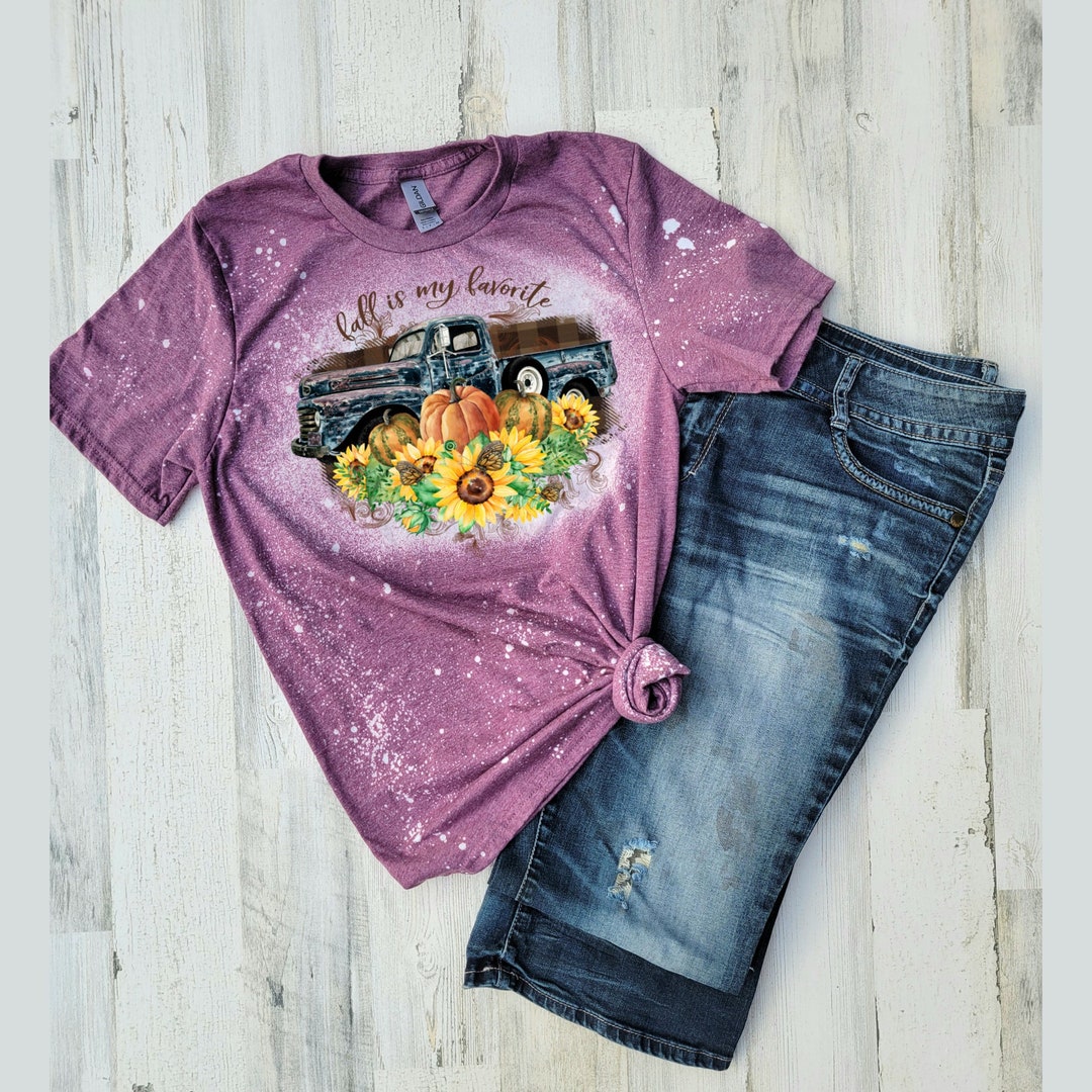 Bleached Fall is My Favorite Vintage Truck Tshirt, Woman Fall Shirt ...
