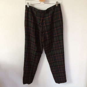 Vintage Wool High Waist Checked Pants - Etsy