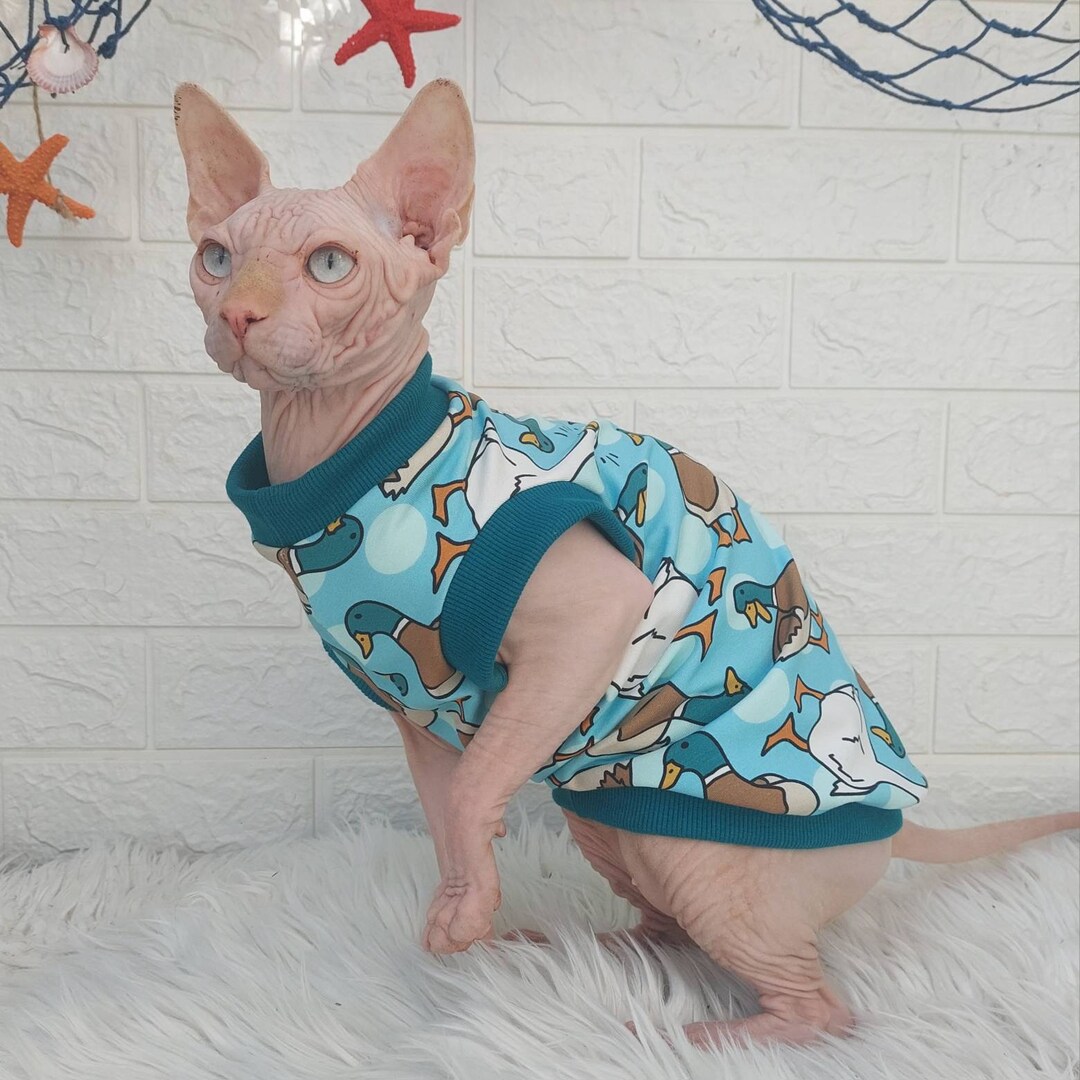 Sphynx Cat Top Tshirt Jersey Cat Clothes - Etsy
