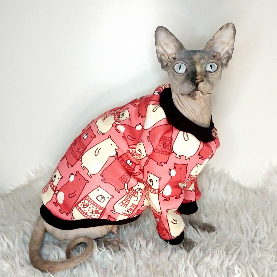 Long Sleeve Sphynx Cat Jumper Top Alpine Fleece Cat Clothes - Etsy