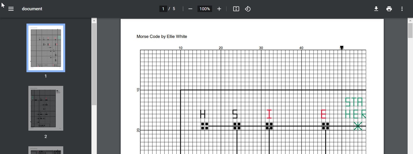 Morse Code Cross Stitch Pattern – by Spirit Line Designs - Etsy