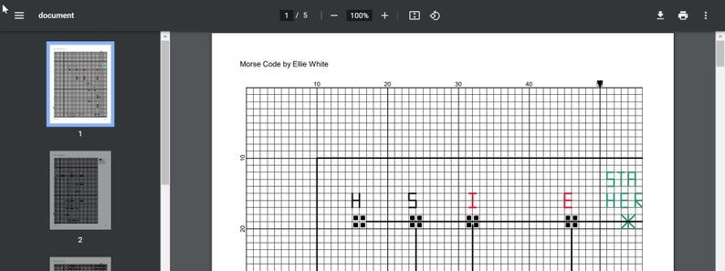 Morse Code Cross Stitch Pattern – by Spirit Line Designs - Etsy