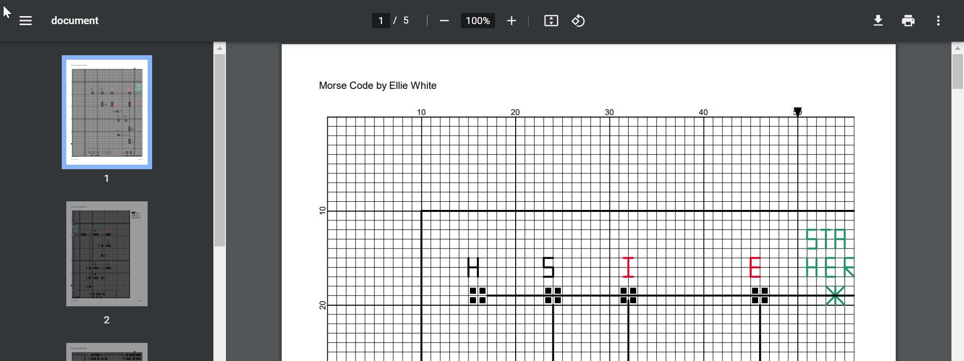 Morse Code Cross Stitch Pattern – by Spirit Line Designs - Etsy