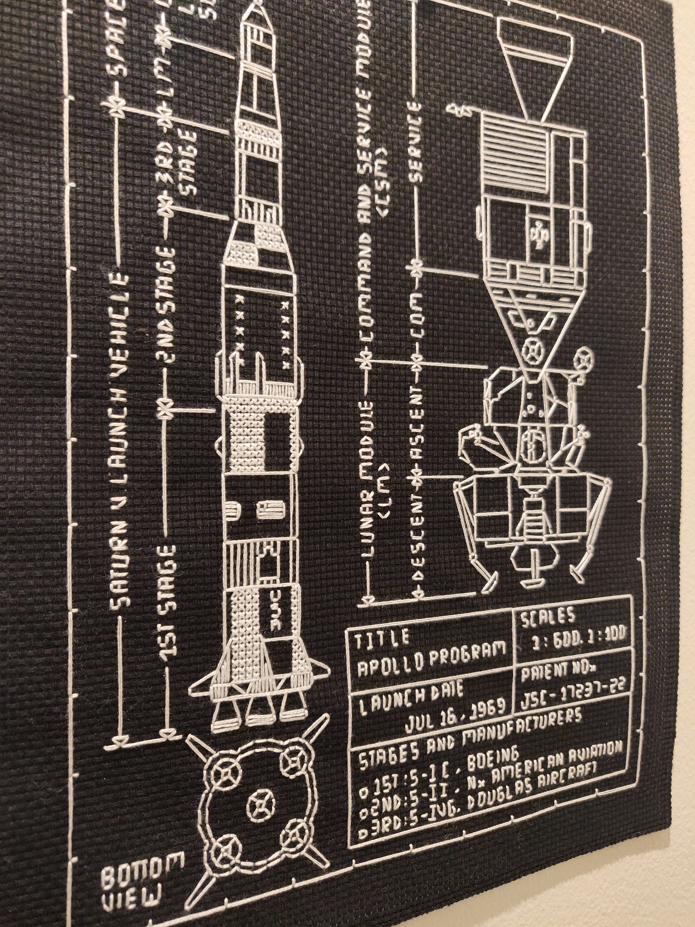 NASA Saturn V Rocket Cross Stitch Pattern Rocket Patterns by - Etsy ...