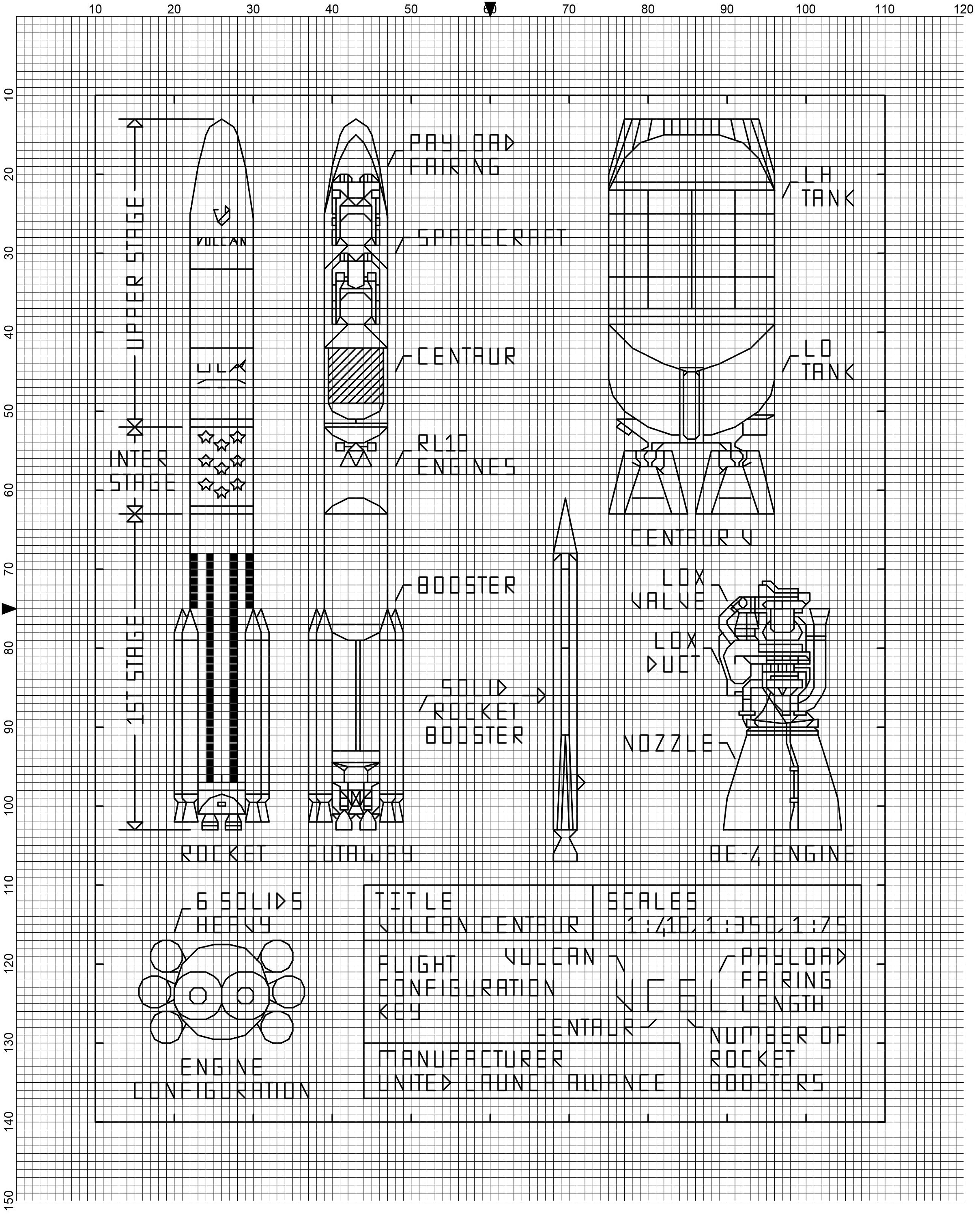 Vulcan Centaur Cross Stitch Pattern - Space Exploration Designs by ...