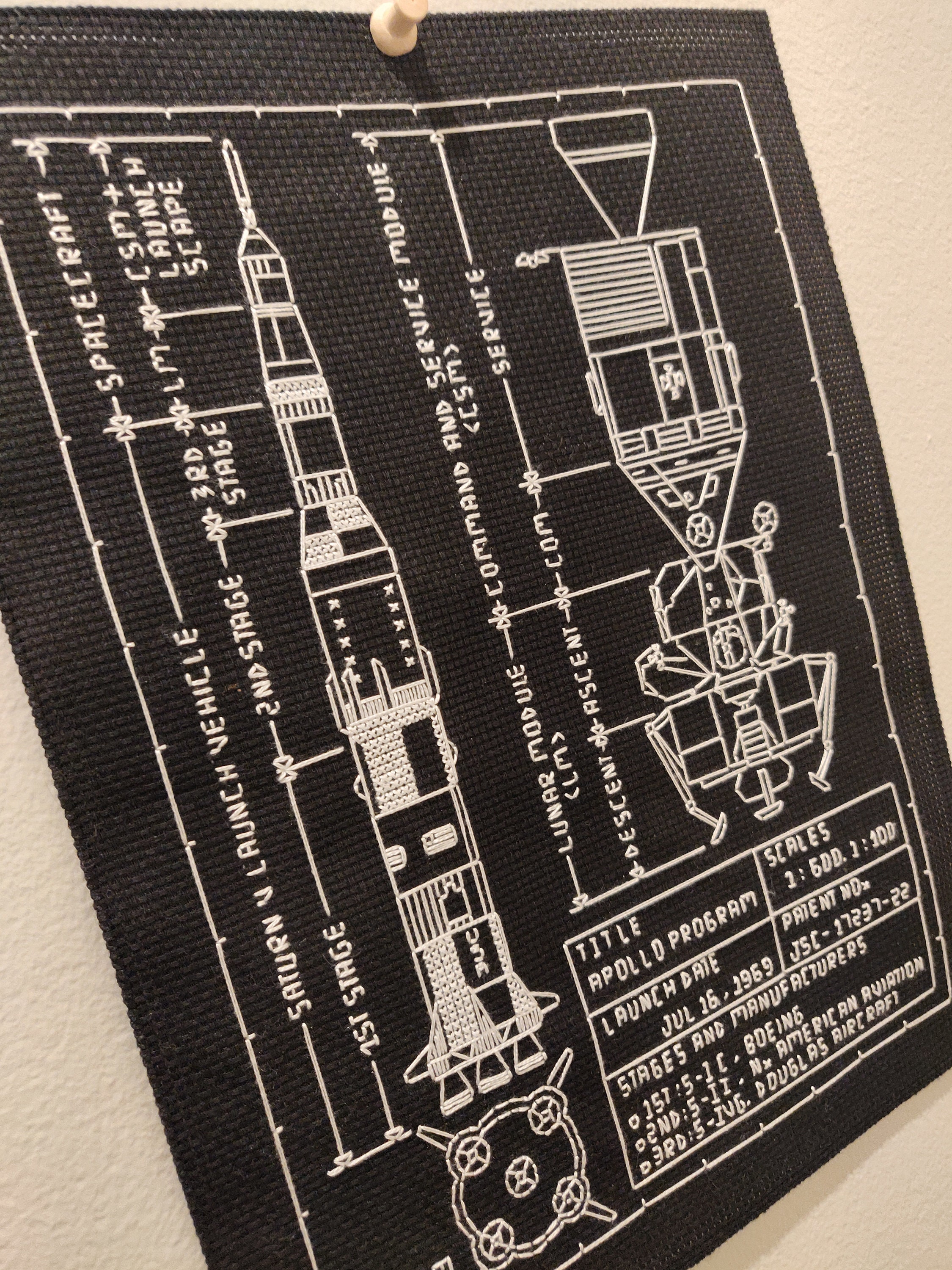 NASA Saturn V Rocket Cross Stitch Pattern Rocket Patterns by - Etsy UK