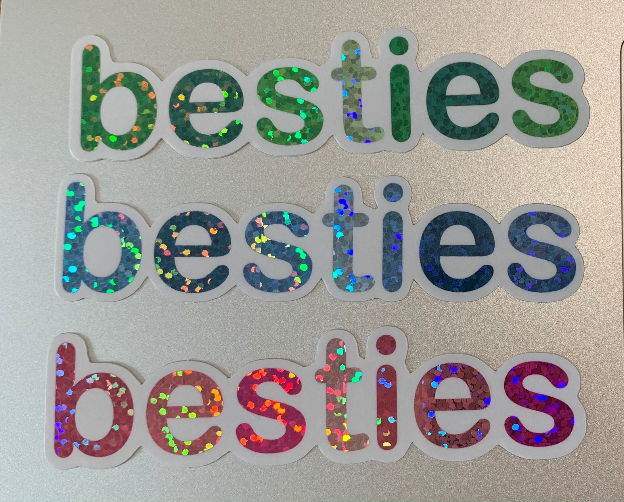 Best Friend Glitter Die Cut Stickers Friendship Glitter | Etsy