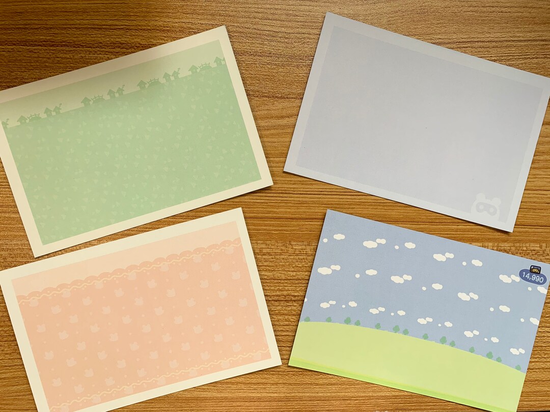 ACNH Video Game Inspired Blank Greeting Cards Blank Postcards Birthday ...