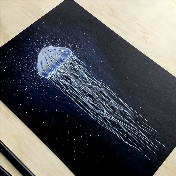 Jellyfish Realistic Drawing Simple Jellyfish Drawing