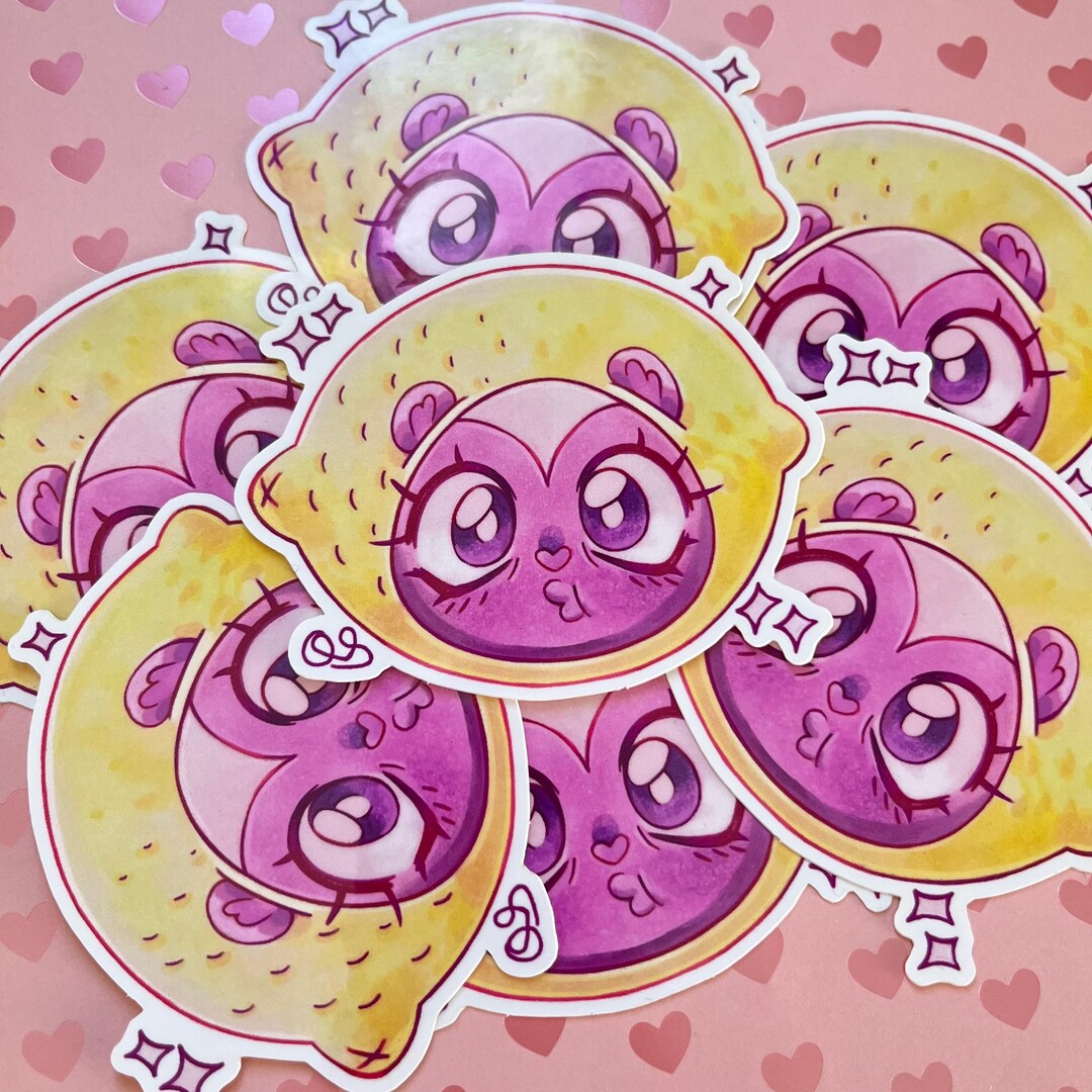 Lemon Fruit Squirrel Kira Vinyl Sticker - Etsy