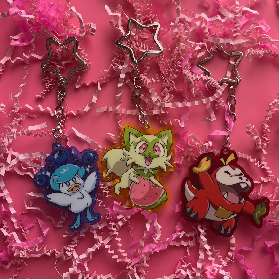 Scarlet and Violet Starters Keychains - Etsy