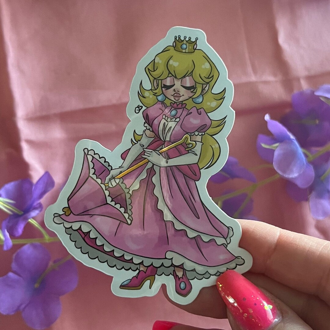 Princess Peach Vinyl Sticker - Etsy