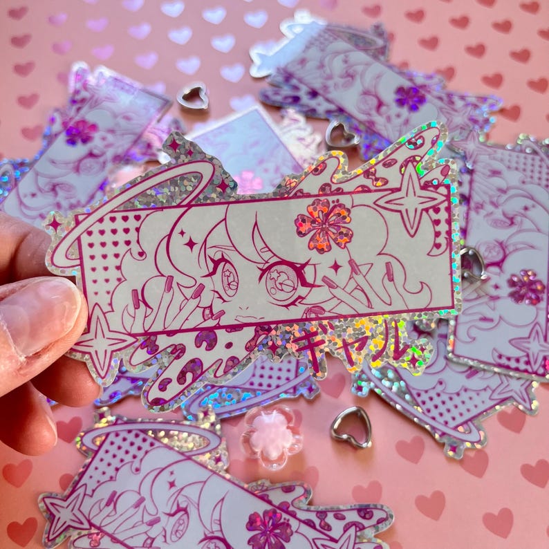 Nova Gyaru Holographic Vinyl Sticker - Etsy
