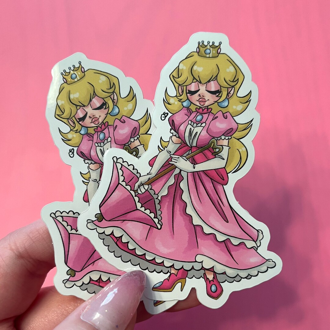 Princess Peach Vinyl Sticker - Etsy