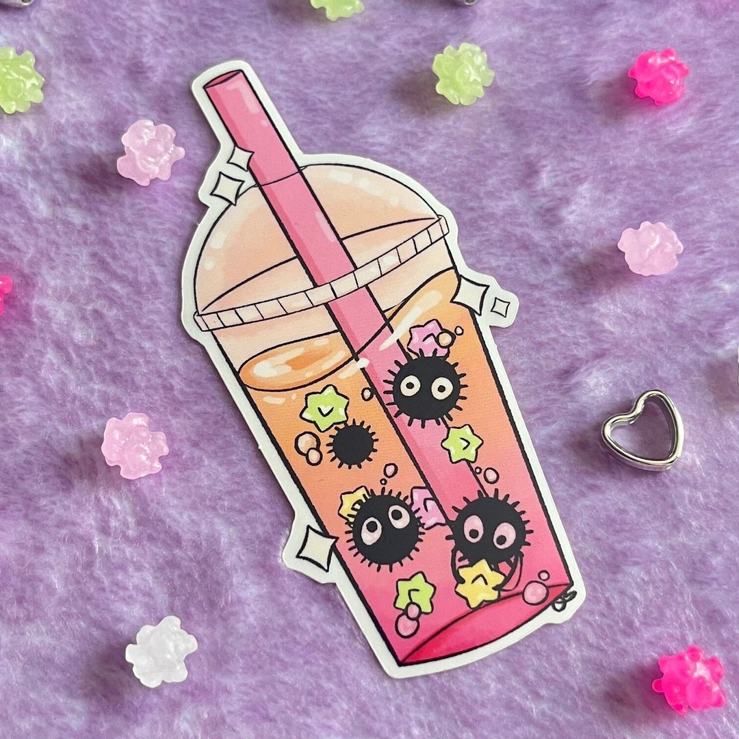 Soot Sprite Boba Clear Vinyl Sticker - Etsy