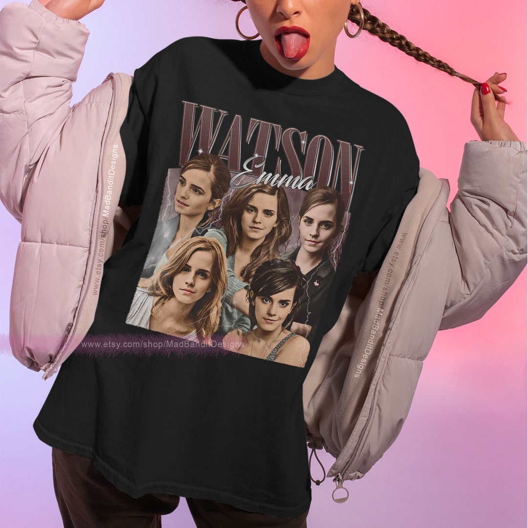 Emma Watson Shirt Cool Retro Rock Poster T-shirt 70s 80s 90s Rocker ...