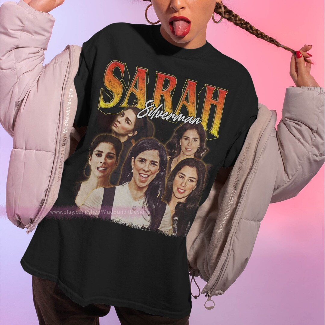 Sarah Silverman Shirt Cool Retro Rock Poster T-shirt 70s 80s 90s Rocker ...
