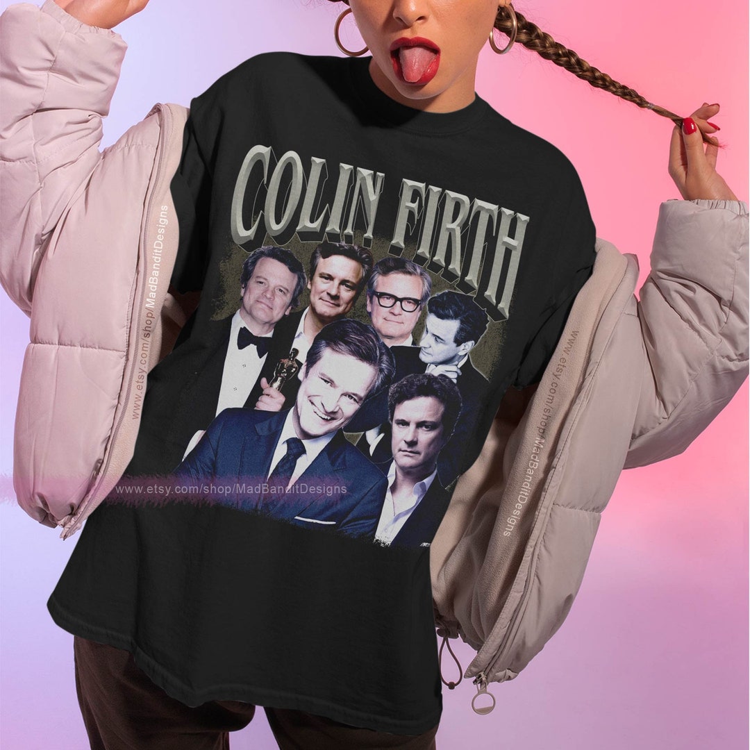 Colin Firth Shirt Cool Retro Rock Poster T-shirt 70s 80s 90s Rocker ...