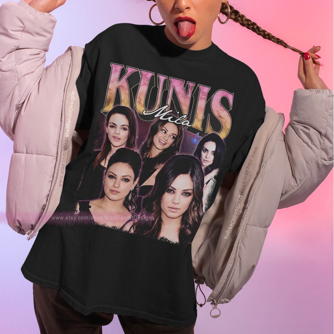 Mila Kunis Shirt Cool Retro Rock Poster T-shirt 70s 80s 90s Rocker ...
