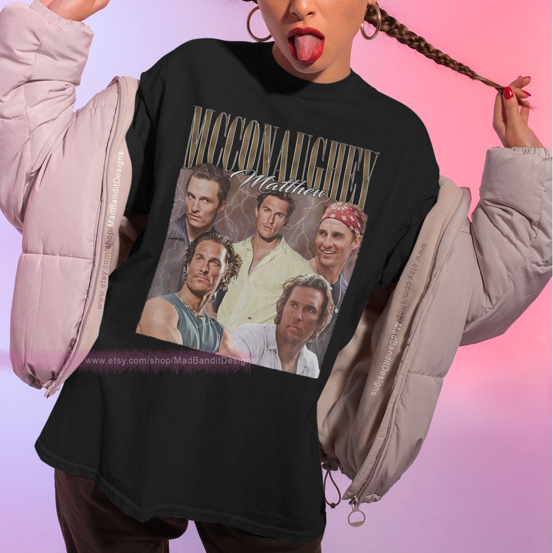Matthew Mcconaughey Shirt Cool Retro Rock Poster T-shirt 70s 80s 90s ...