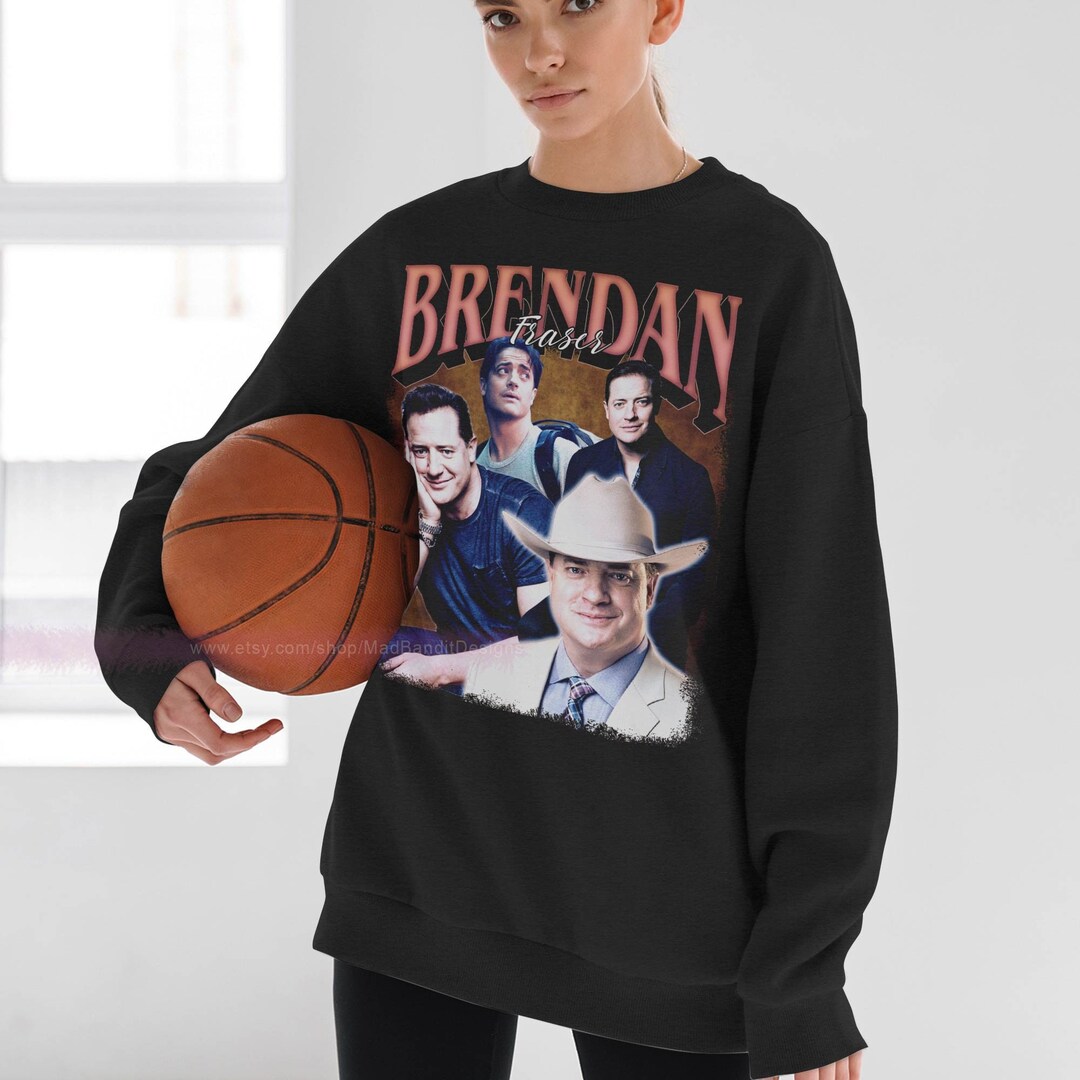 Brendan Fraser Sweatshirt Cool Retro Rock Poster Sweater 70s 80s 90s ...