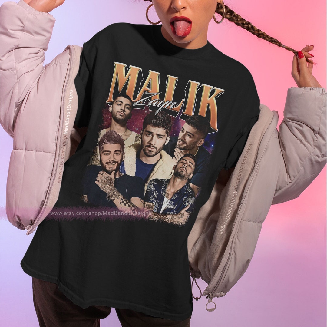 Zayn Malik Shirt Cool Retro Rock Poster T-shirt 70s 80s 90s Rocker ...