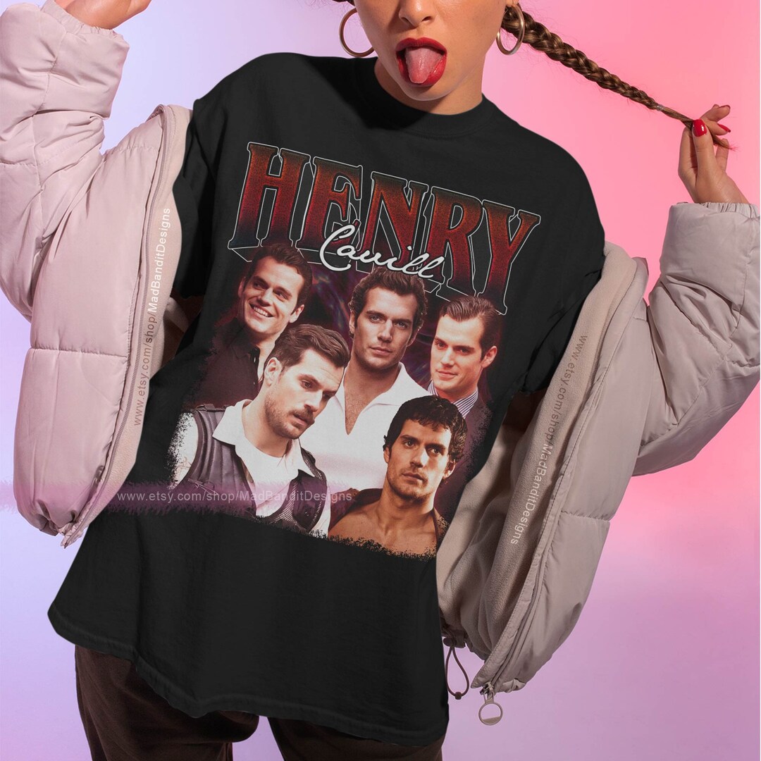 Henry Cavill Shirt Cool Retro Rock Poster T-shirt 70s 80s 90s Rocker ...