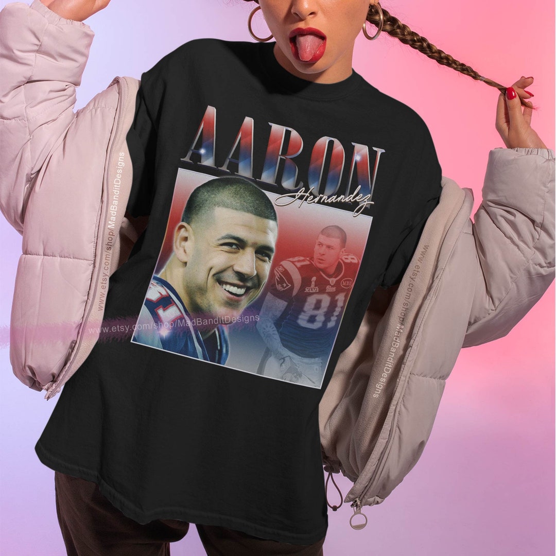 Aaron Hernandez Shirt Vintage Retro Design T-shirt 70s 80s 90s Rocker ...