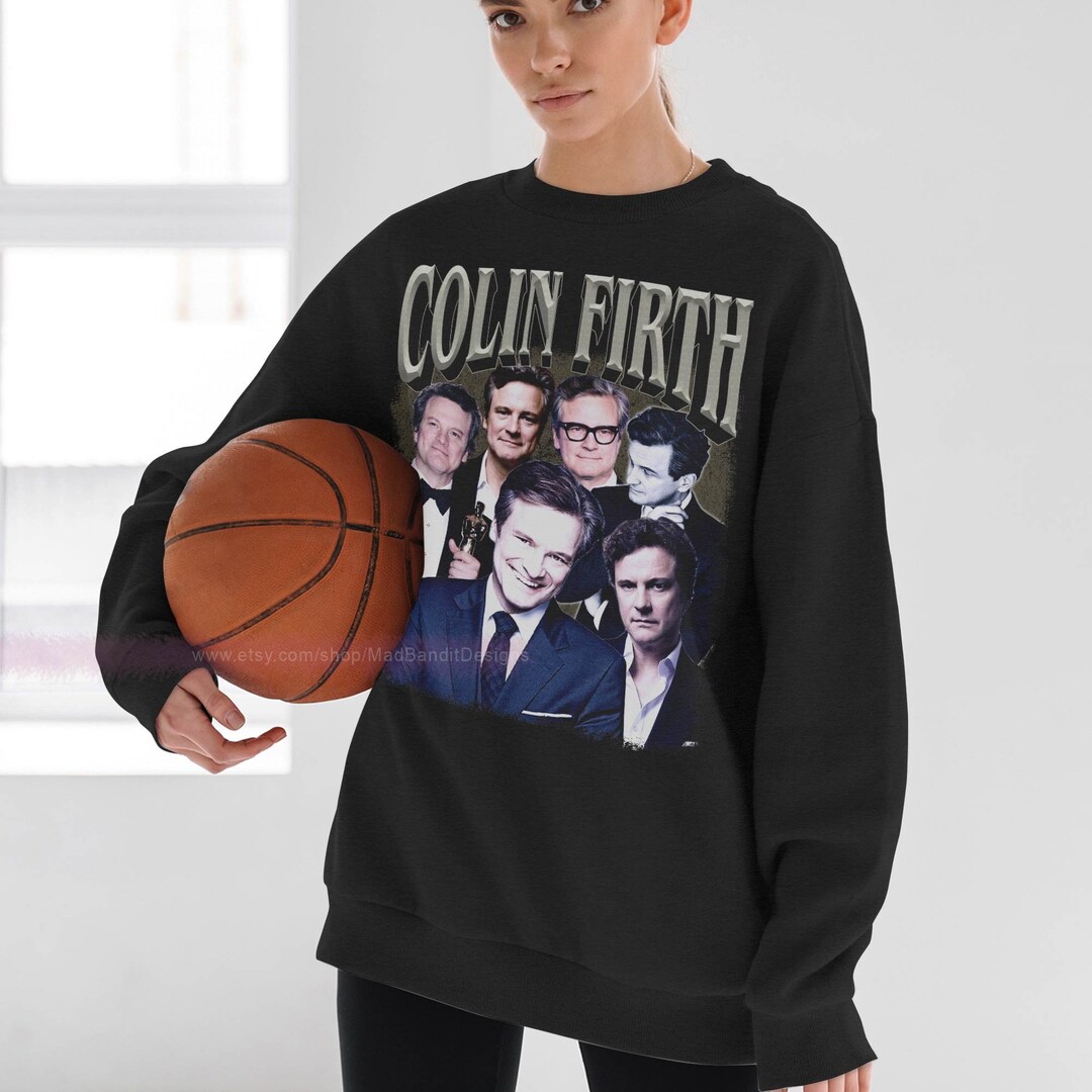 Colin Firth Sweatshirt Cool Retro Rock Poster Sweater 70s 80s 90s ...