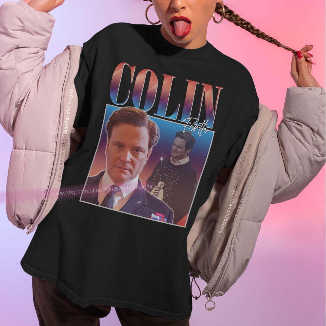 Colin Firth Shirt Vintage Retro Design T-shirt 70s 80s 90s Rocker ...