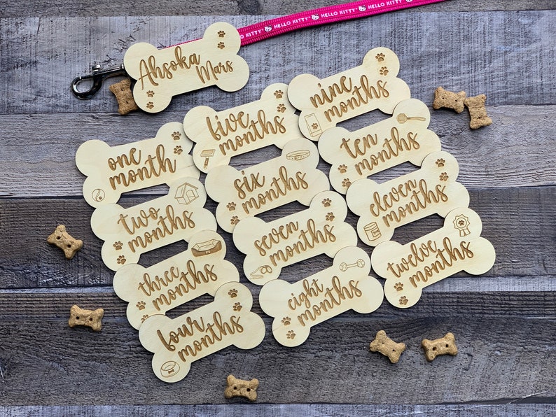 Dog Milestone Cards, Puppy, Personalized Dog, Pet Gift, Dog Lover Gift ...