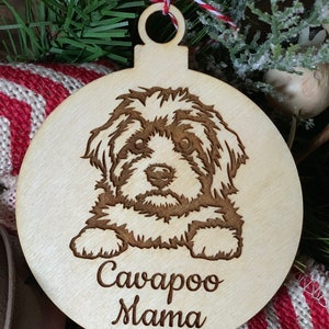 Cavapoo Ornaments, Dog Name Ornaments, Dog Lover Gift, Stocking Fillers ...