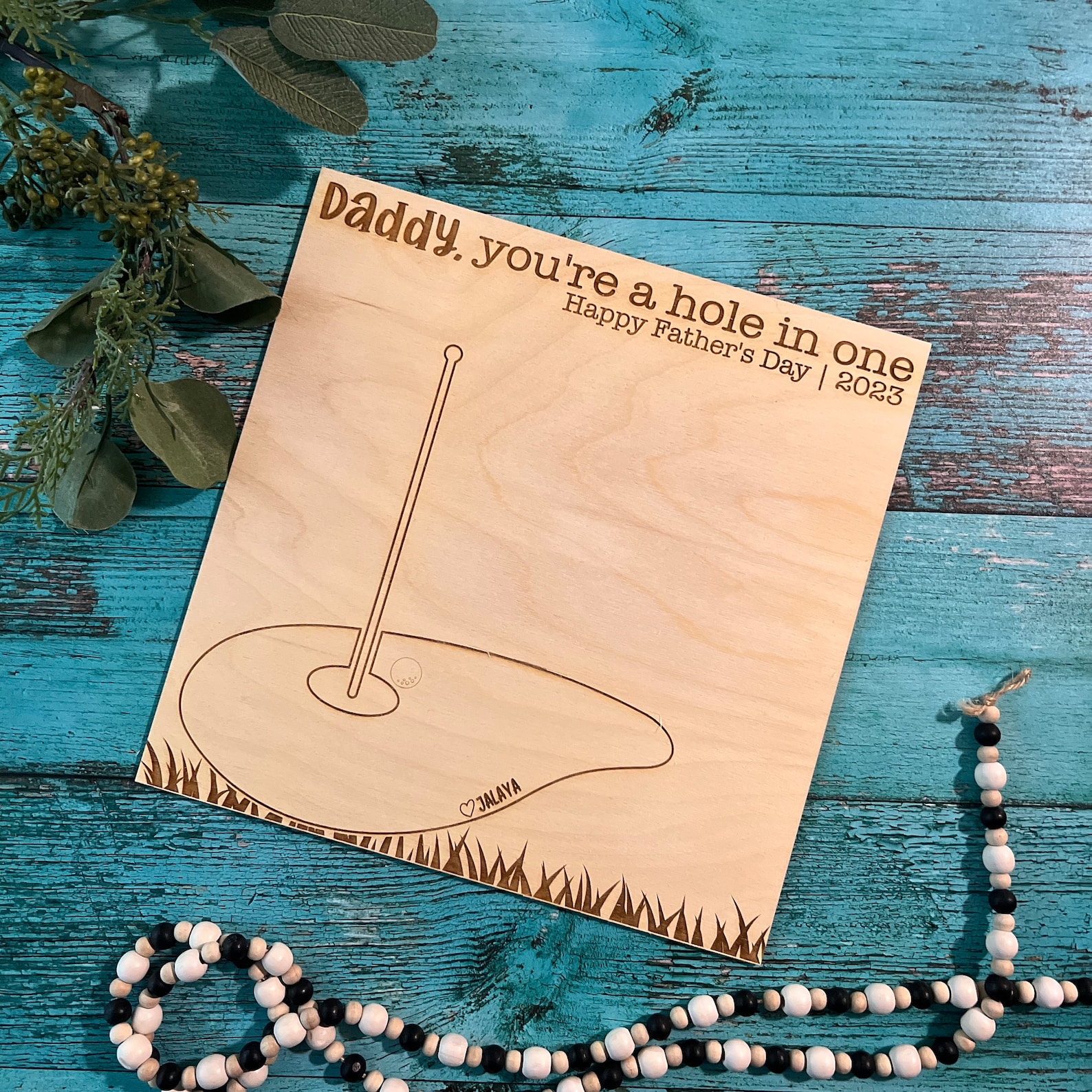 Golf Fathers Day Handprint, Youre Hole in One Fathers Day, Best Dad by ...