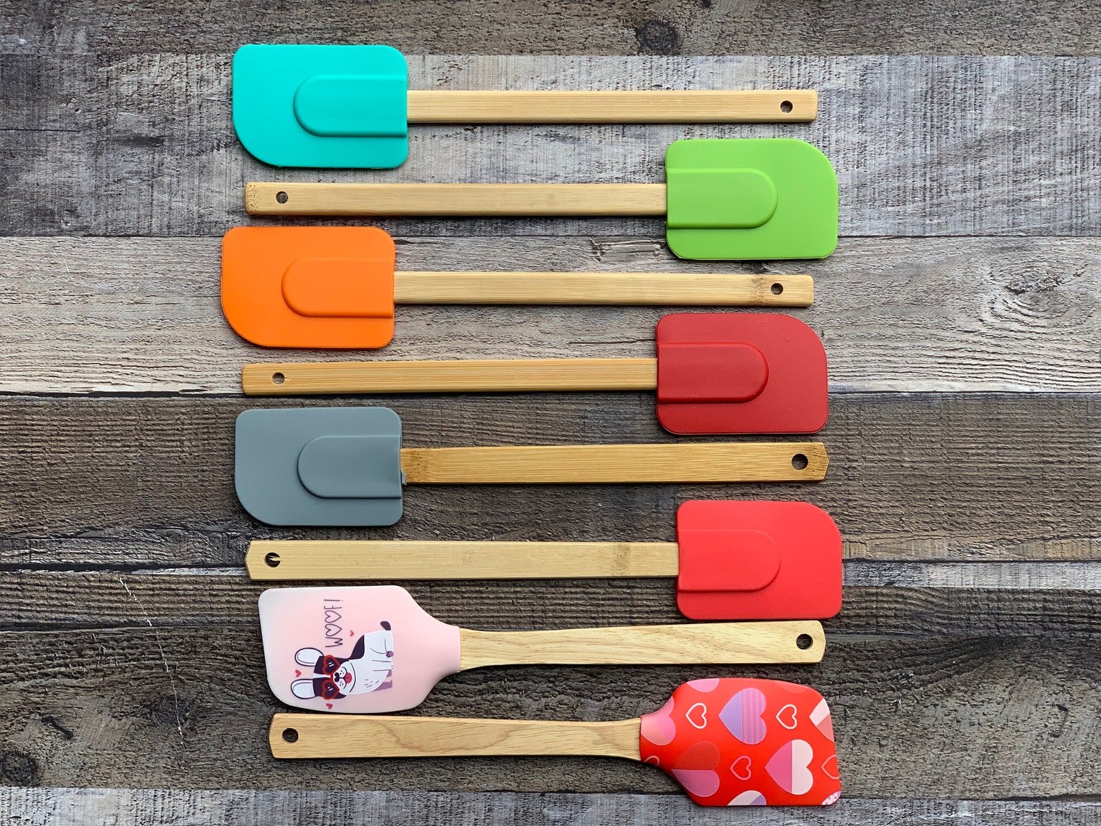 Personalized Silicone Wood Spatula, Personalized Spatula, Dog Silicone ...