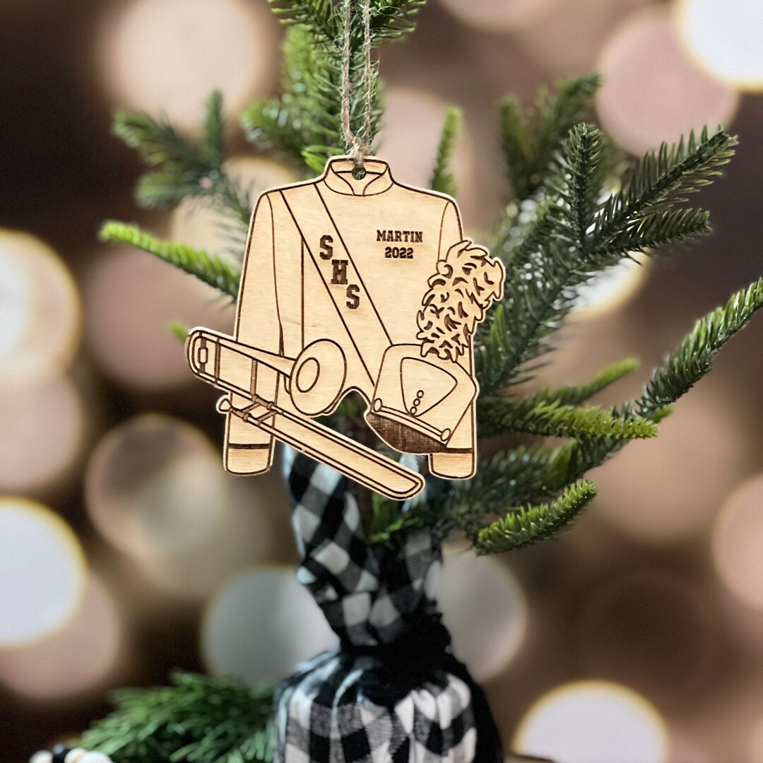 Trombone Christmas Ornament, Band Ornament, Personalized Ornament ...