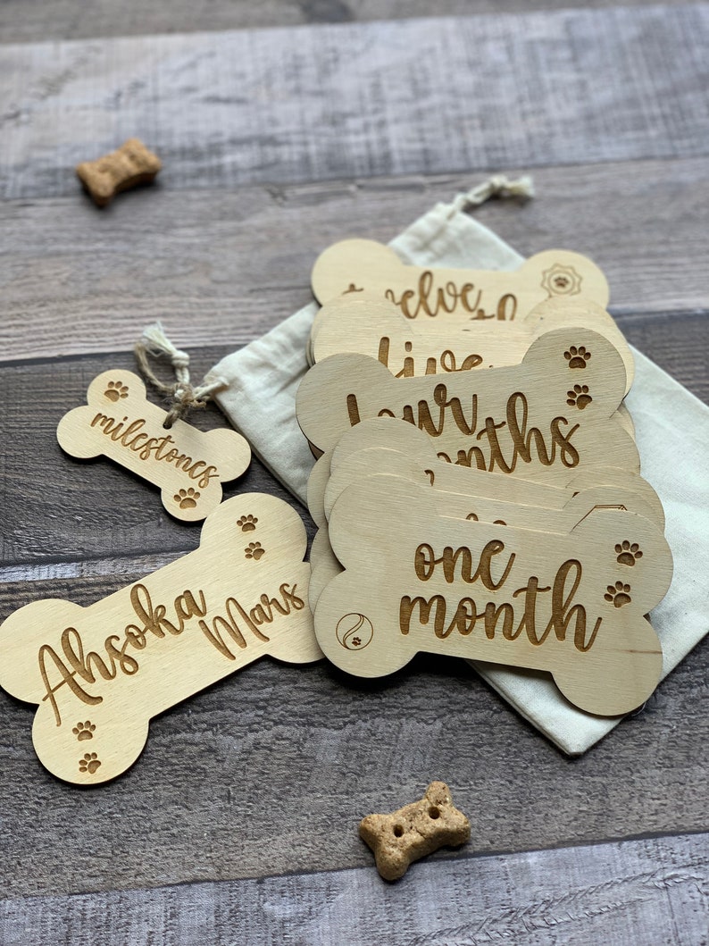 Dog Milestone Cards, Puppy, Personalized Dog, Pet Gift, Dog Lover Gift ...