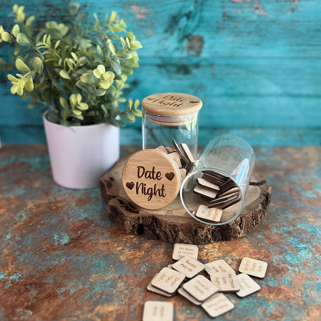 Date Night Jar, Date Night Ideas, Couples Date Night, Wedding Gift ...