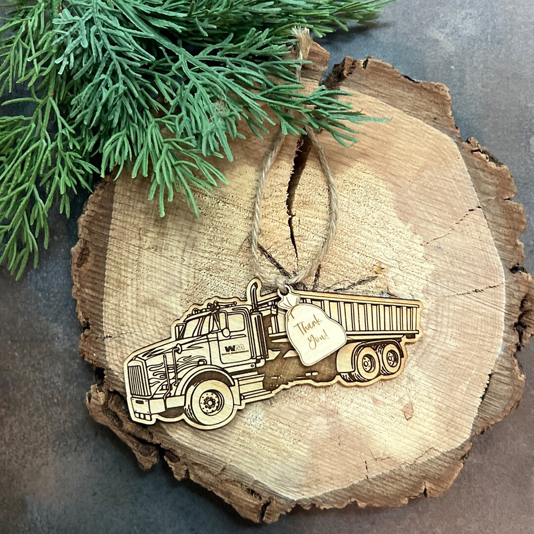 Roll off Garbage Truck, Christmas Ornament, Thank You Gift, Christmas ...