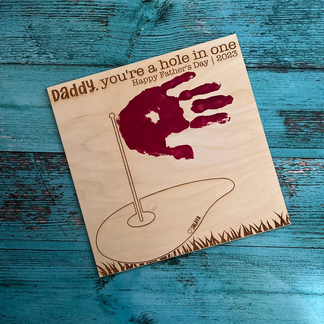Golf Fathers Day Handprint, Youre Hole in One Fathers Day, Best Dad by ...